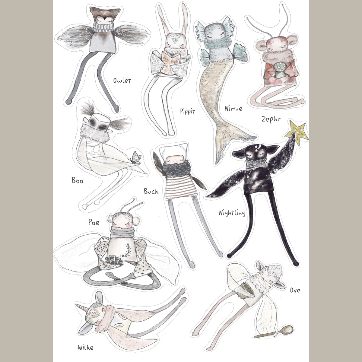 Wish Pixie Paper Dolls – The Wish Pixies
